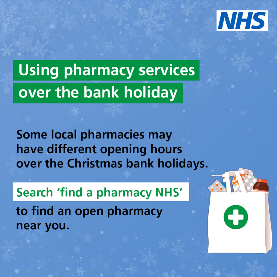Pharmacy opening hours for Christmas and New Year Holidays 2024/2025 ...